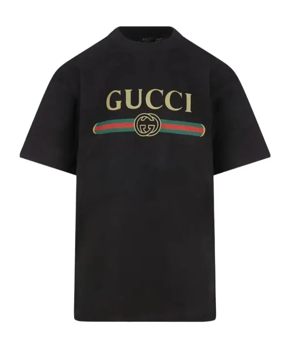 Gucci Logo Printed T-shirt - Black