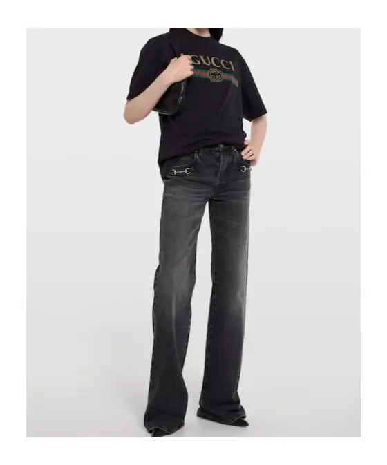 Gucci Logo Printed T-shirt - Black
