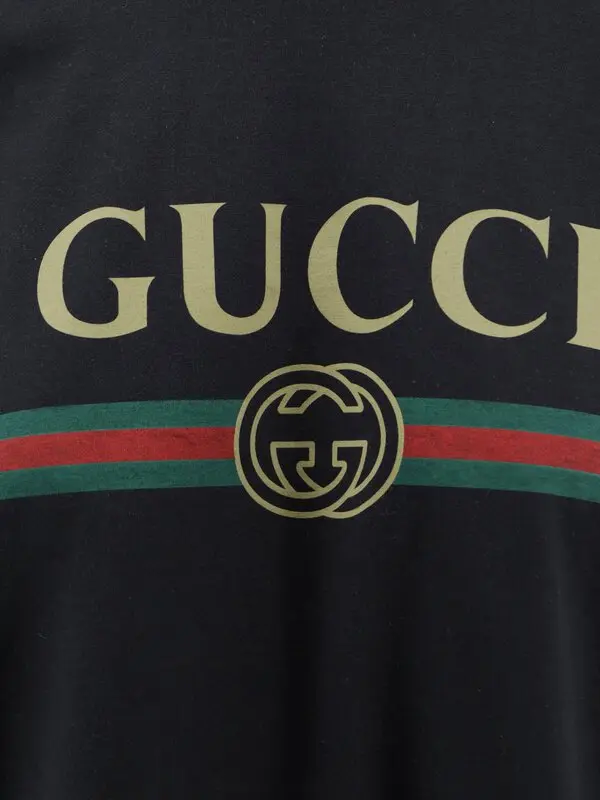 Gucci Logo Printed T-shirt - Black