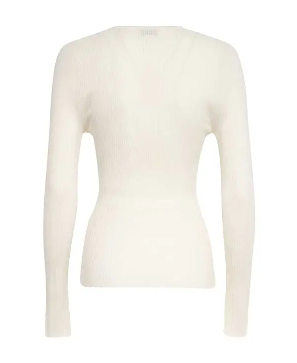 LANVIN V-neck Knitted Cardigan - White
