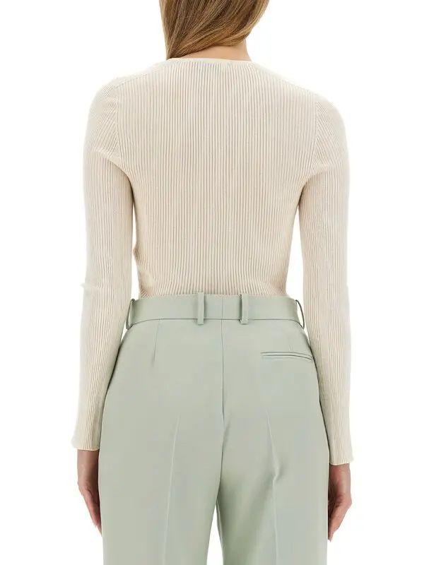 LANVIN V-neck Knitted Cardigan - White