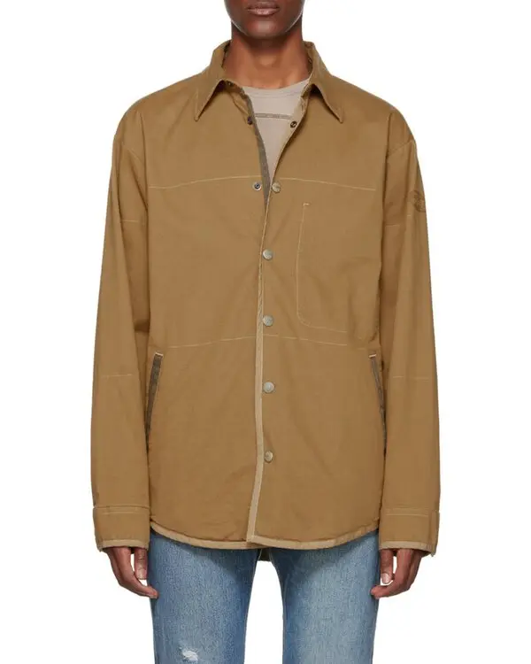 DIESEL® S-doves Snap Shirt Jacket - Brown