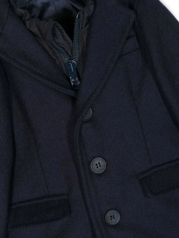 FAY Virgin Wool Blend Layered Coat