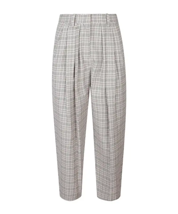 Isabel Marant Étoile Plaid Pleated Trousers