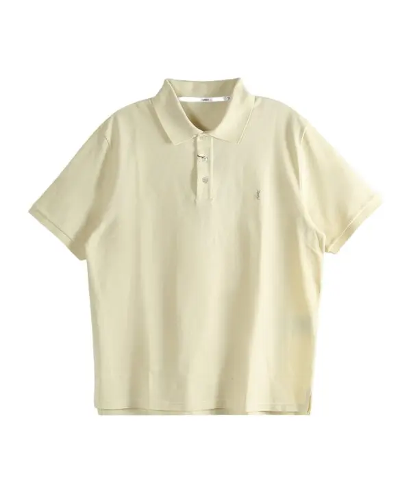 Saint Laurent Cassandre Embroidered Short-sleeved Polo Shirt