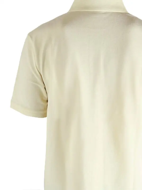 Saint Laurent Cassandre Embroidered Short-sleeved Polo Shirt
