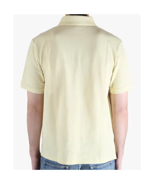 Saint Laurent Cassandre Embroidered Short-sleeved Polo Shirt - Nude