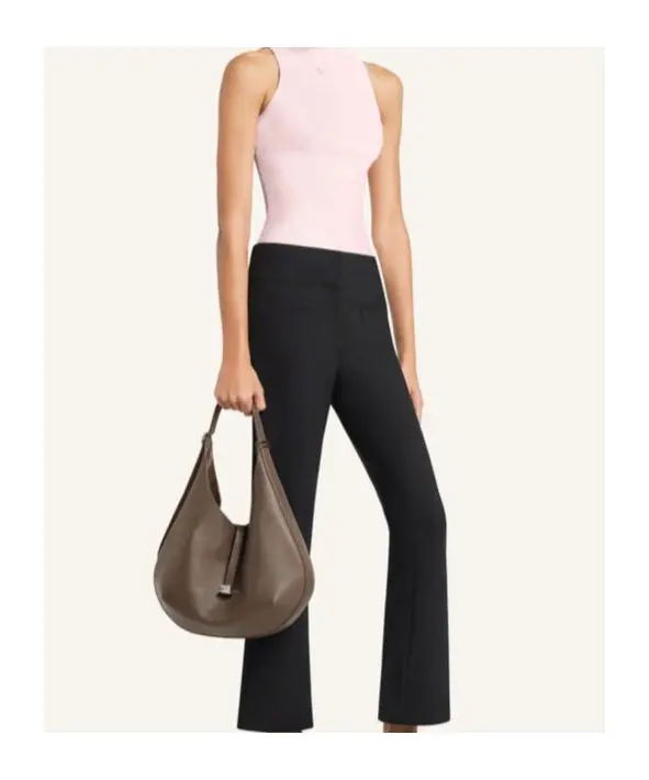 COURREGES Logo Buckle Shoulder Bag - Light Mocha