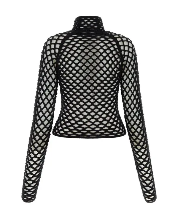 Alaïa Knitted Turtleneck Cage Pullover