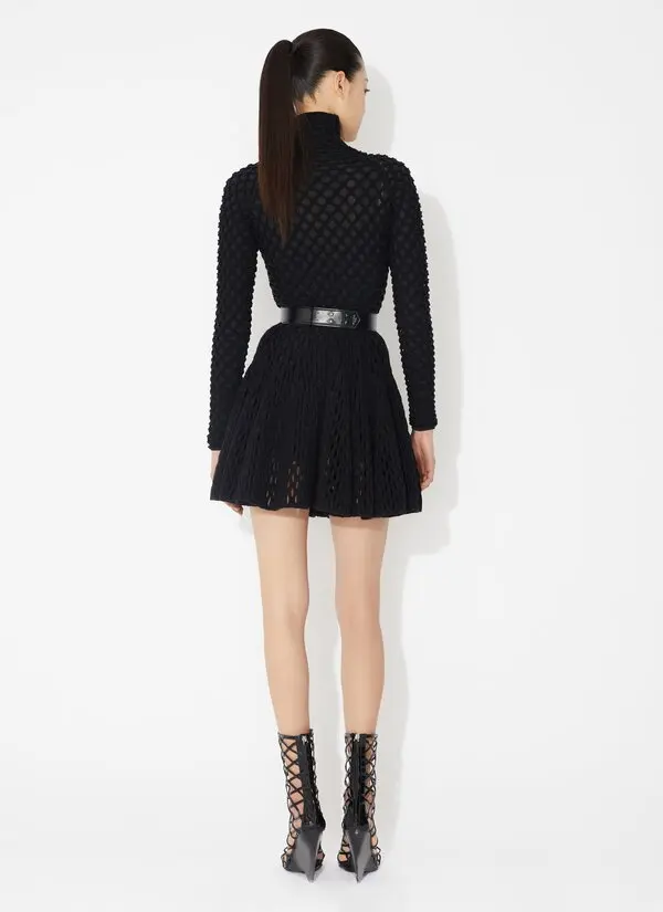 Alaïa Knitted Turtleneck Cage Pullover