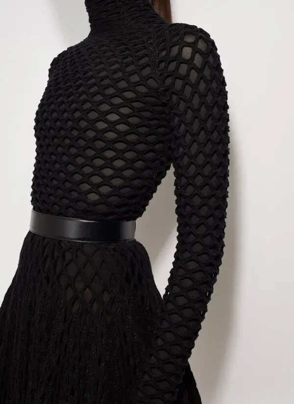 Alaïa Knitted Turtleneck Cage Pullover