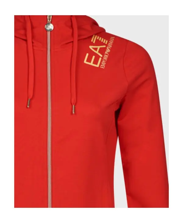EA7 Zip-up Hooded Jacket - Red