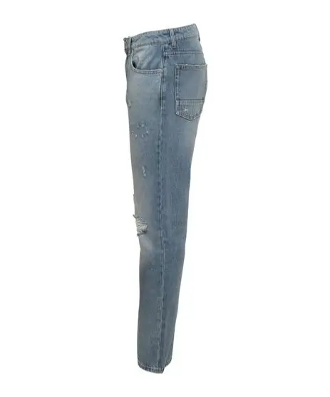Palm Angels Straight Leg Distressed Jeans - Gray