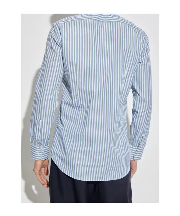 Etro Pegaso Embroidered Striped Shirt