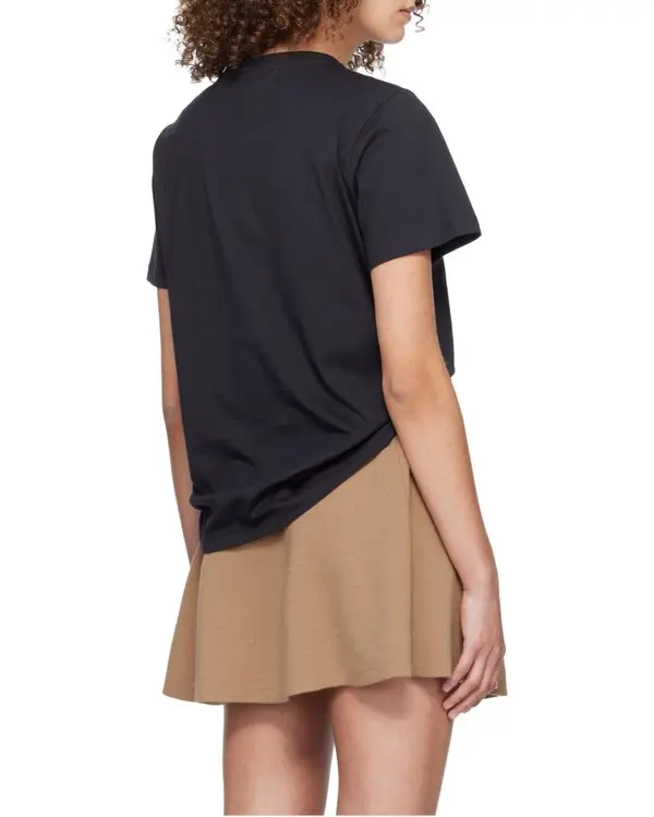 GANNI Logo Printed Crewneck T-shirt - Dark Gray