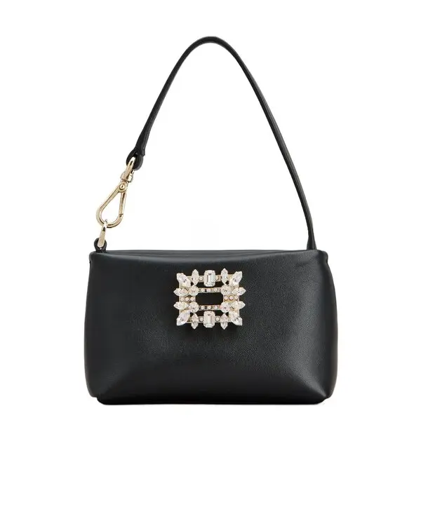 ROGER VIVIER Embellished Shoulder Bag - Black