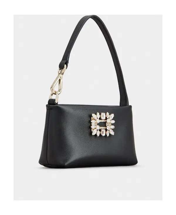ROGER VIVIER Embellished Shoulder Bag - Black