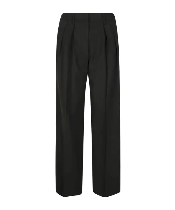FORTE_FORTE Belt Loop Casual Pants - Black