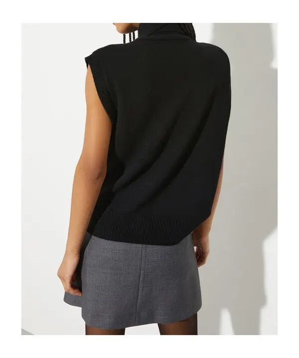 MAXCO. Max&co. Sleeveless Knitted Vest With Rhinestones
