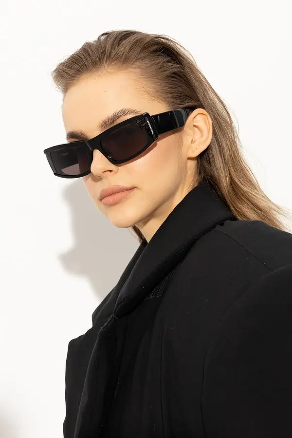 Balenciaga Edgy Rectangle Framed Sunglasses