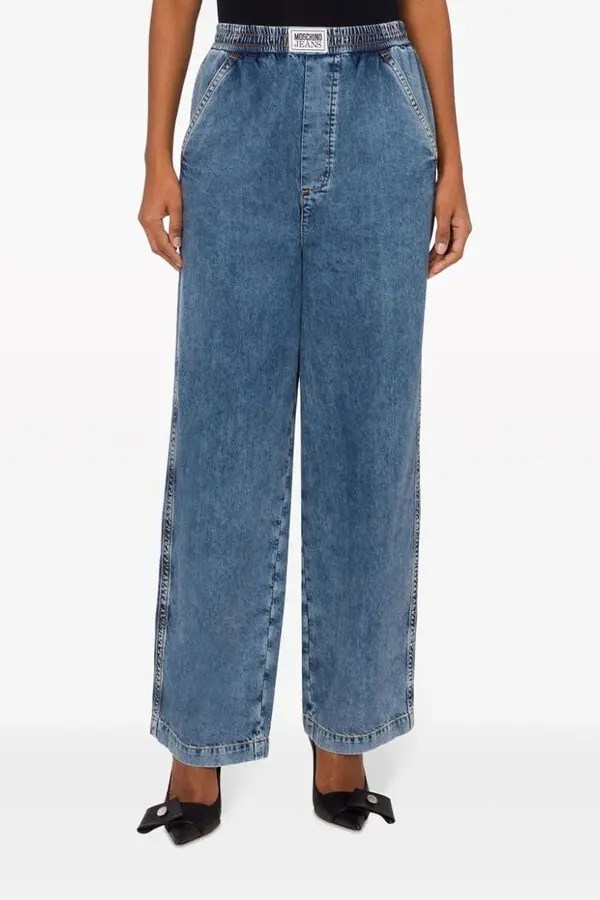 Moschino High-waist Wide-leg Denim Jeans