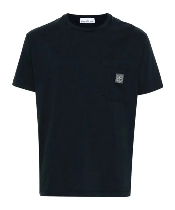 Stone Island Logo Patch Crewneck T-shirt - Blue