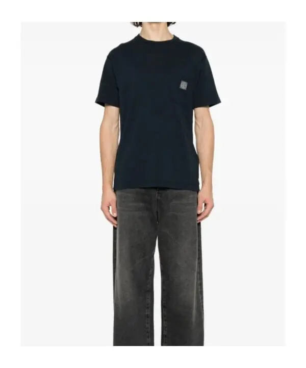 Stone Island Logo Patch Crewneck T-shirt - Blue