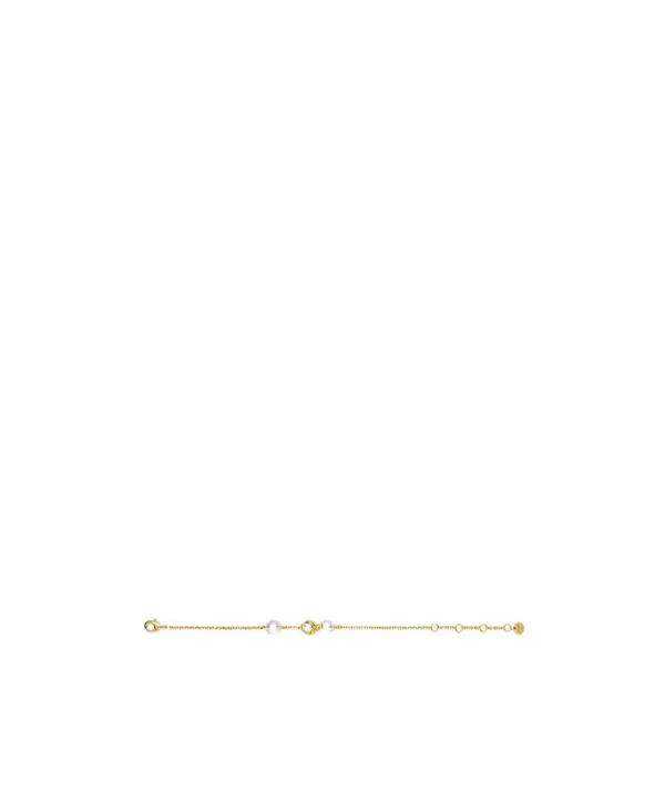 Fendi Gold-plated Metal Bracelet With Pearls - Golden