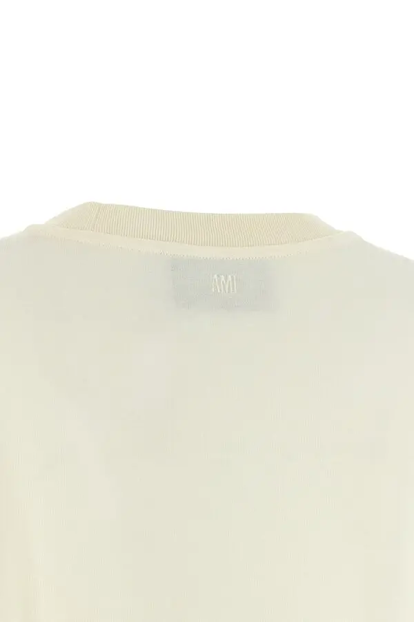 AMI Paris Logo Detailed Crewneck T-shirt - No