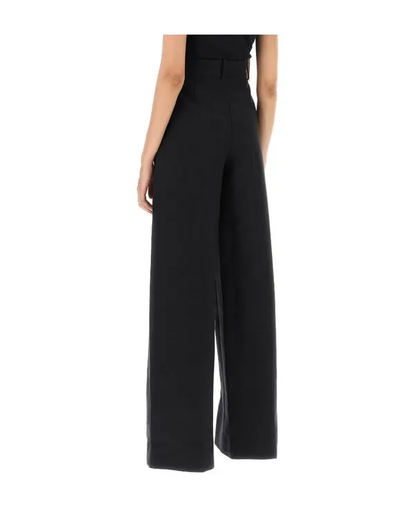 Khaite High-waisted Wide-leg Trousers