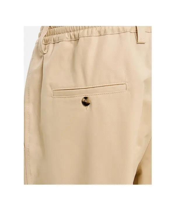 Marni Pleated Tapered Leg Gabardine Trousers - Beige