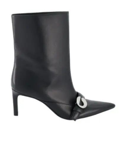 Coperni Ankle Heeled Belt Boots - Black