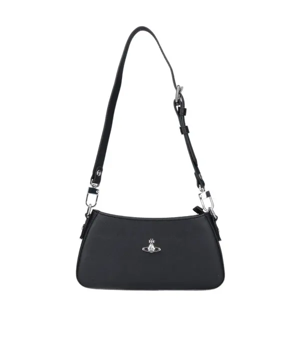VIVIENNE WESTWOOD Orb Plaque Shoulder Bag - Black