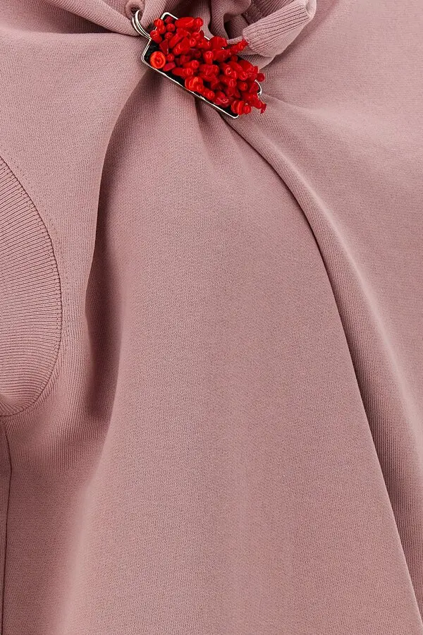 Dries Van Noten Sleeveless Pleated Sweatshirt With Pin Detail