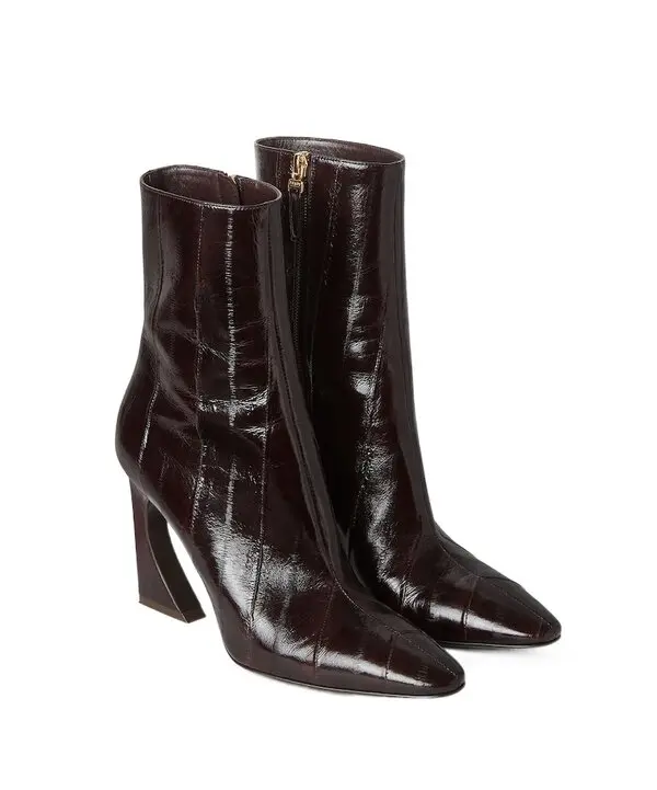 Fendi Arco Pointed-toe Ankle Boots - Black