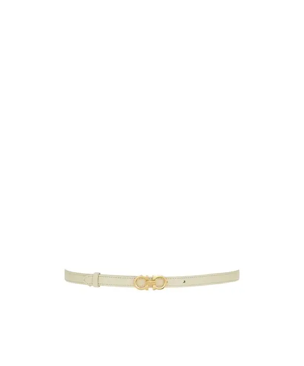 FERRAGAMO Gancini Leather Belt - Nude
