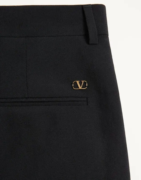 Valentino Garavani Vlogo Cropped Trousers - Black