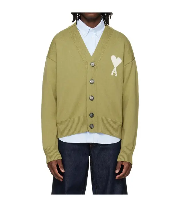 AMI Paris De Coeur V-neck Cardigan