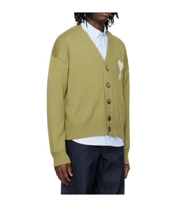 AMI Paris De Coeur V-neck Cardigan