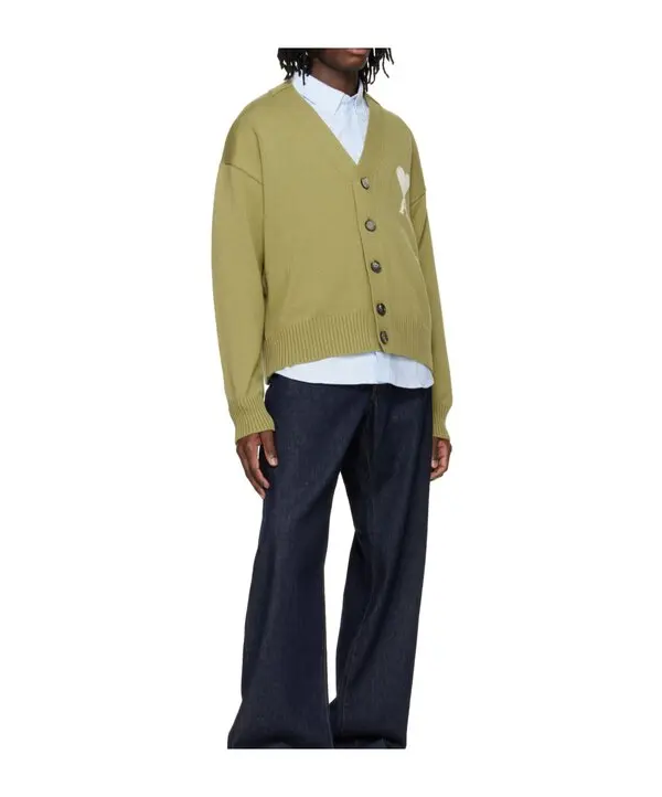 AMI Paris De Coeur V-neck Cardigan