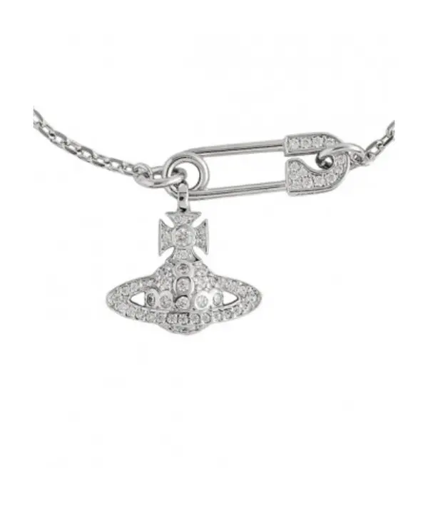 VIVIENNE WESTWOOD Orb Logo Safety Pin Bracelet