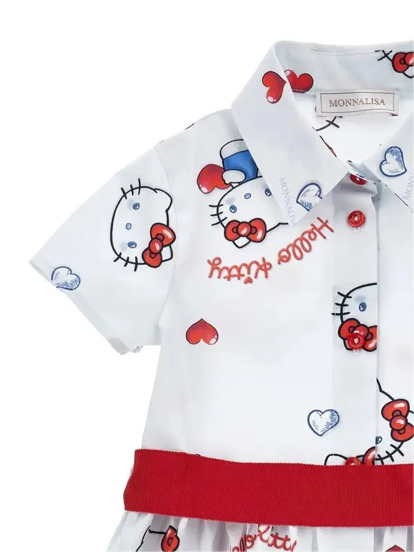 Monnalisa Hello Kitty Printed Shirt Dress