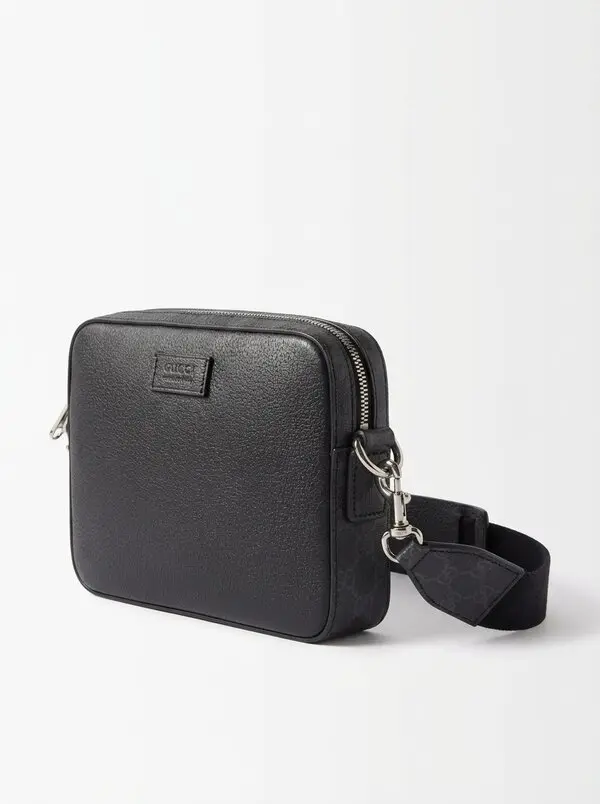 Gucci Gg Supreme Shoulder Bag - Black