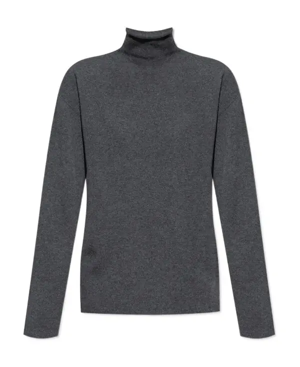 JIL SANDER Long Sleeve High Neck Knit Jumper - Black