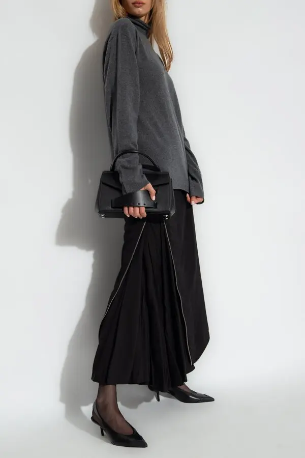 JIL SANDER Long Sleeve High Neck Knit Jumper - Black
