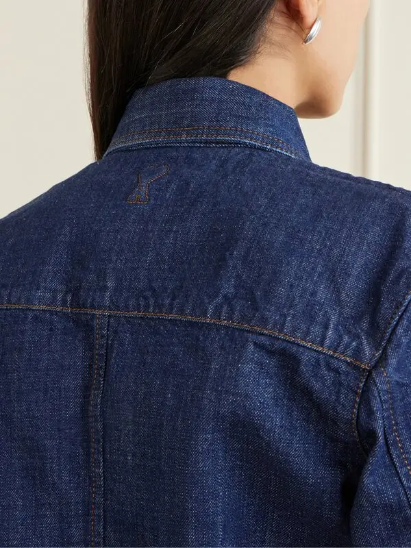 AMI Paris De Coeur Long Sleeved Denim Shirt