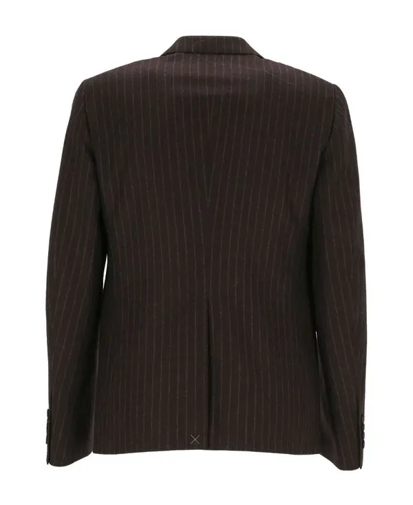 Celine Carnaby Jacket In Striped Flannel - Black