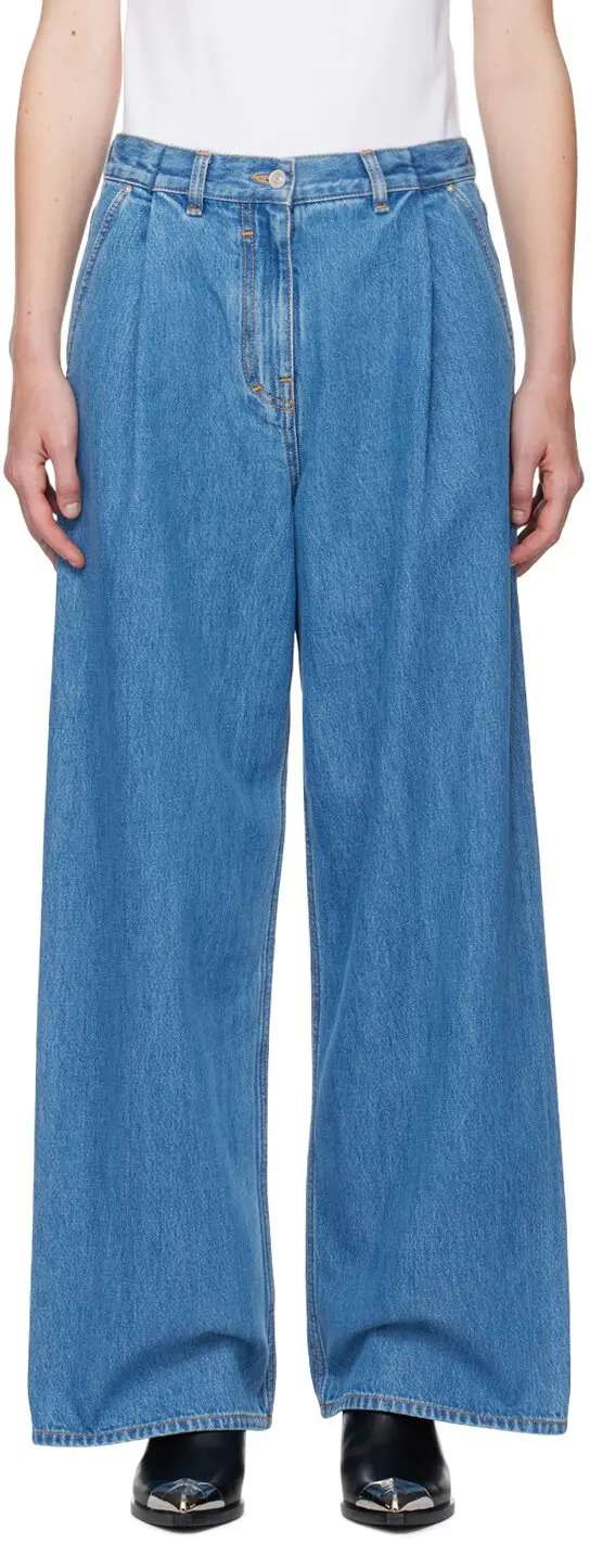 Givenchy Wide-leg Baggy Jeans - Deep Blue