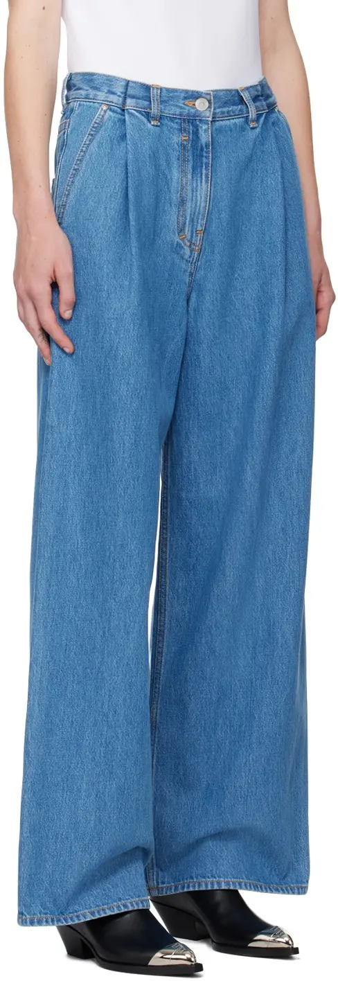 Givenchy Wide-leg Baggy Jeans - Deep Blue