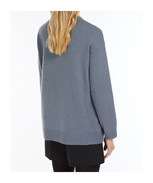 Max Mara Fido Crewneck Long-sleeved Jumper - Light Blue